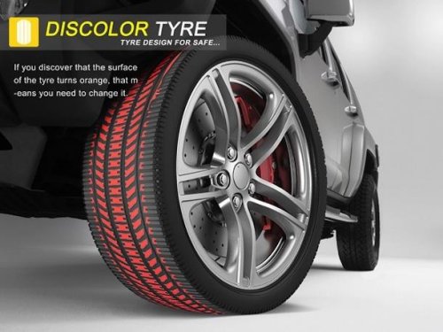 Discolor Tyre concept turns tires orange when they wear thin | Torque News